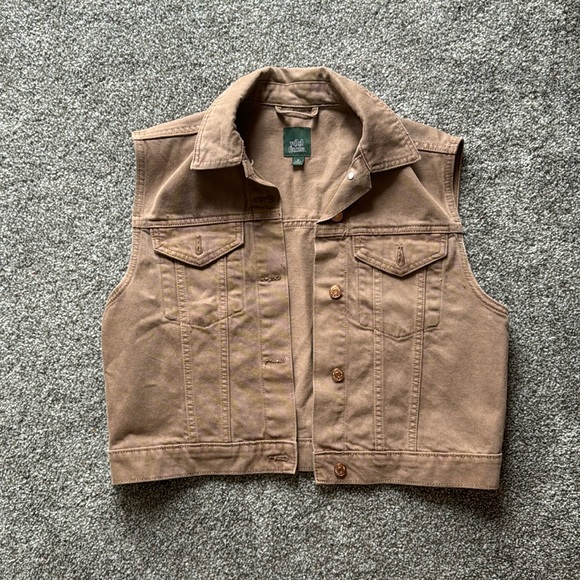 wild fable | Jackets & Coats | Wild Fable Brown Denim Vest | Poshmark